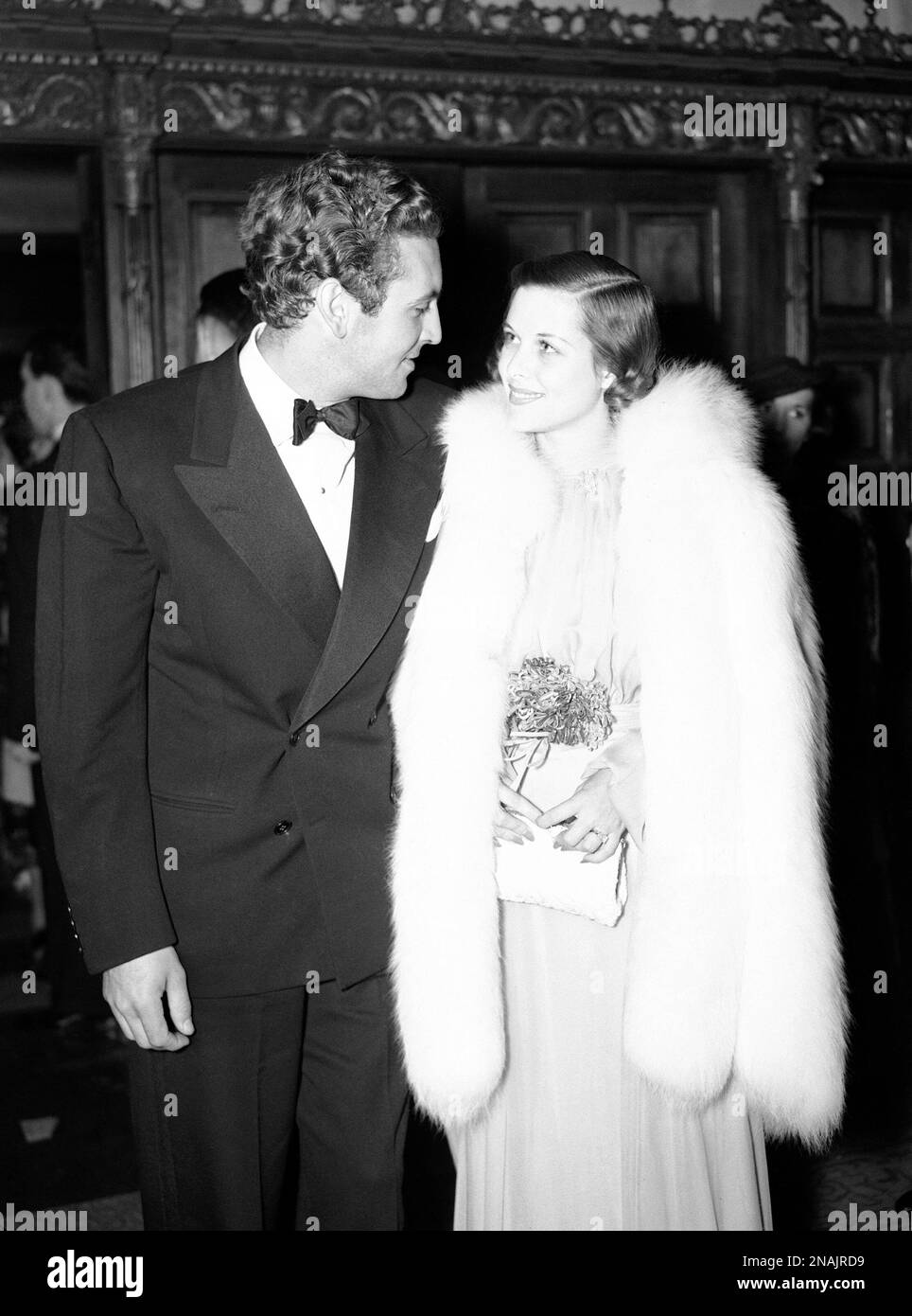 Allan Jones, actor, and his actress wife Irene Hervey, at the first ...