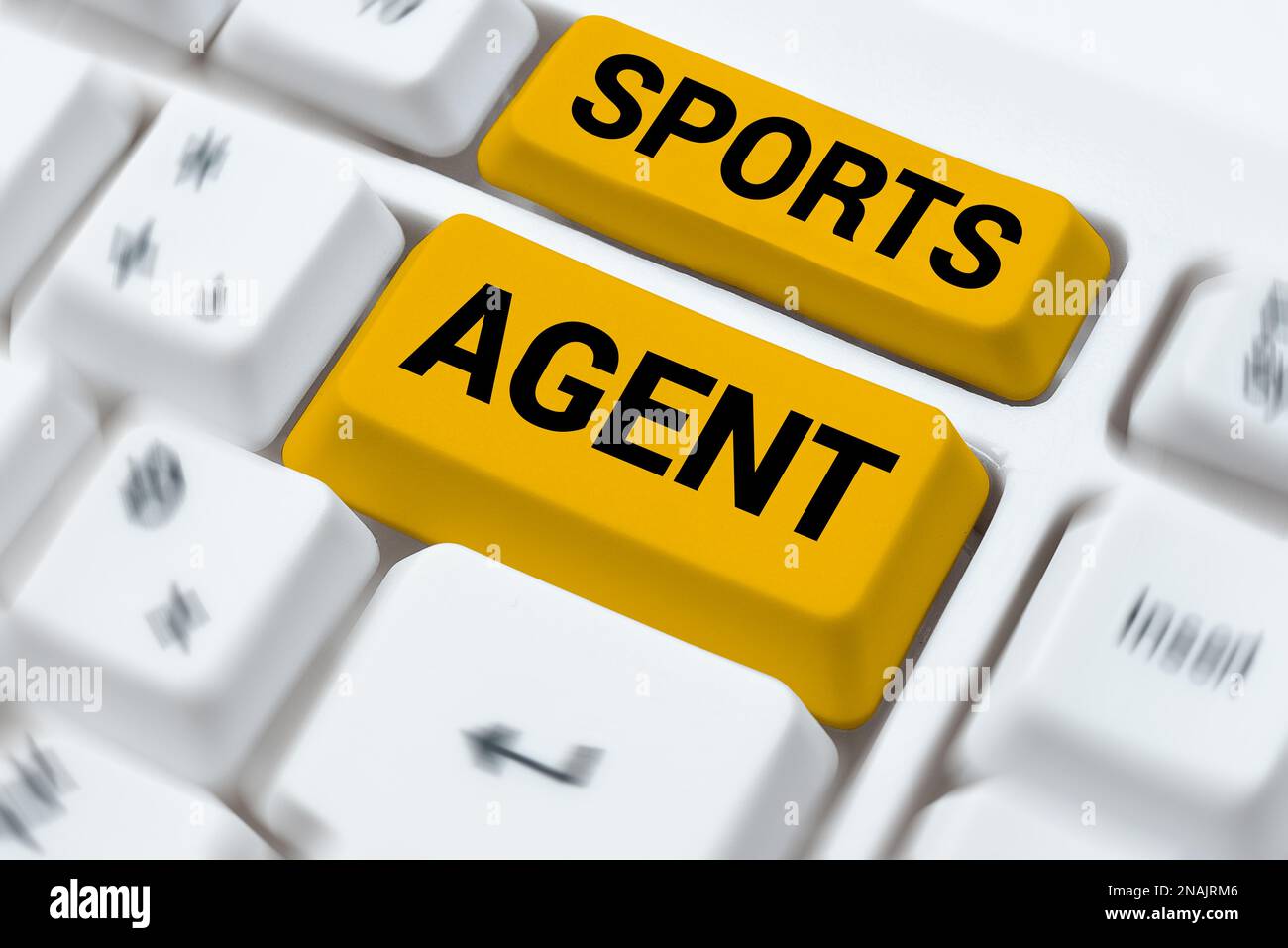 Text sign showing Sports Agent. Business concept person manages ...