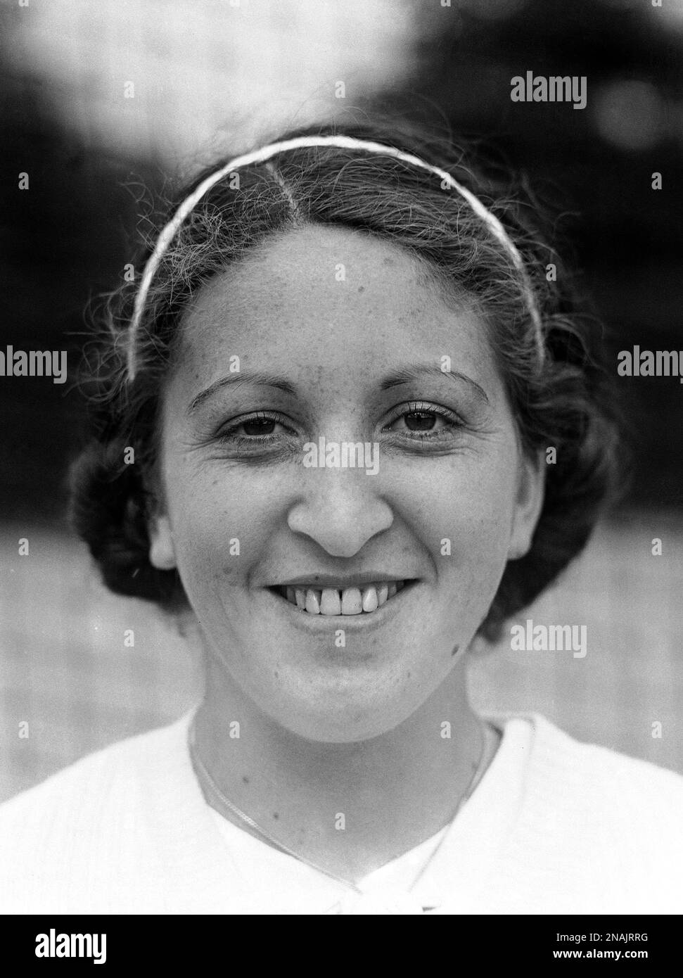 Chilean girl tennis player Anita Lizana, at Wimbledon, London, on June ...