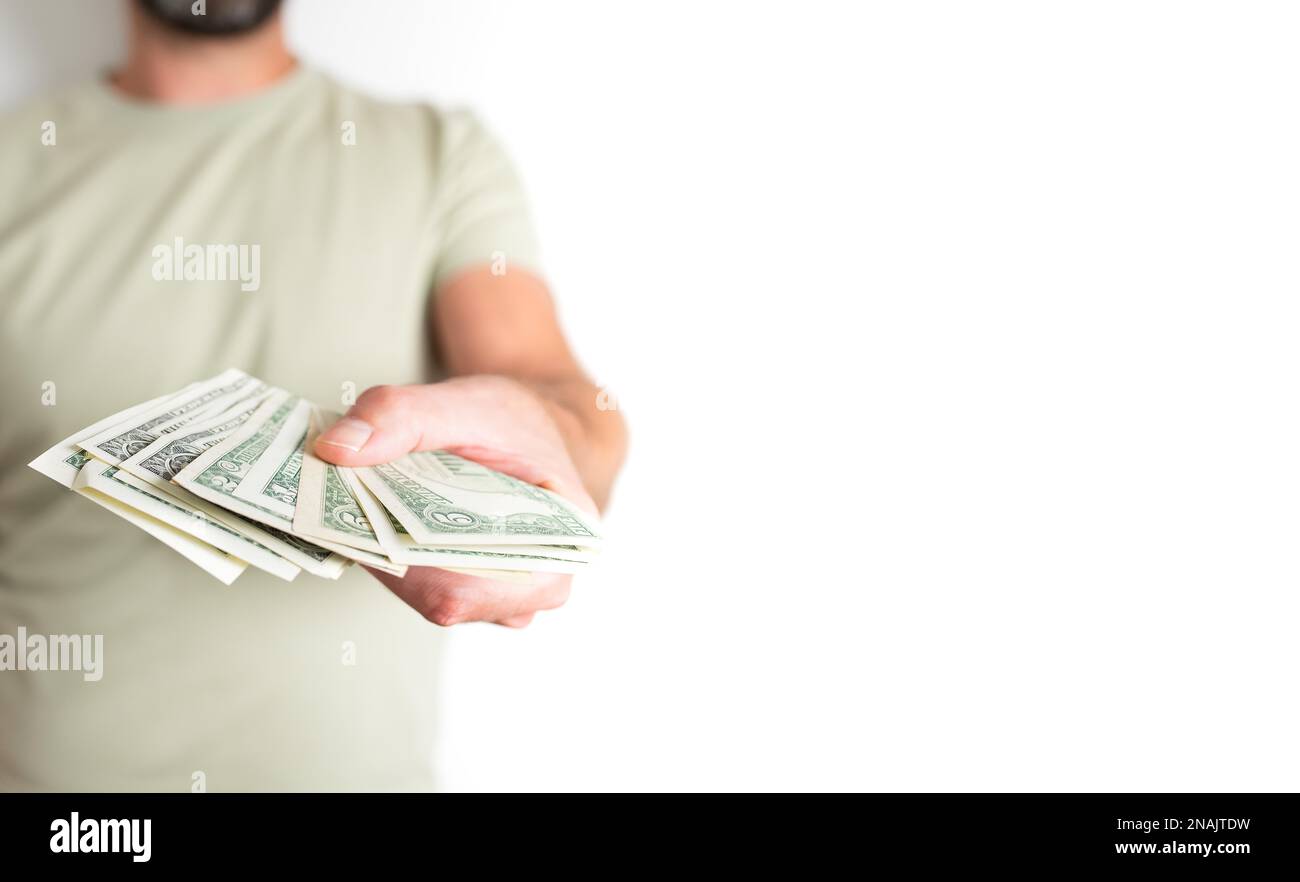 Handing over money hi-res stock photography and images - Alamy