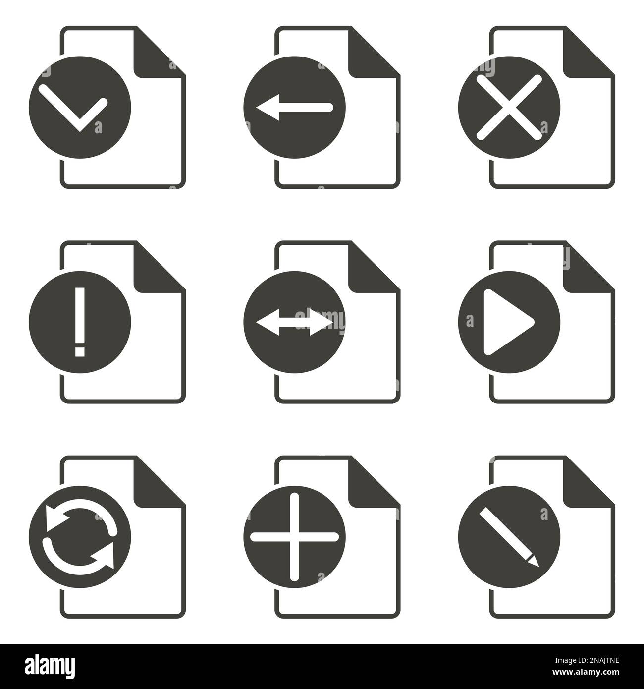 Set of objects on the theme of file Stock Vector Image & Art - Alamy