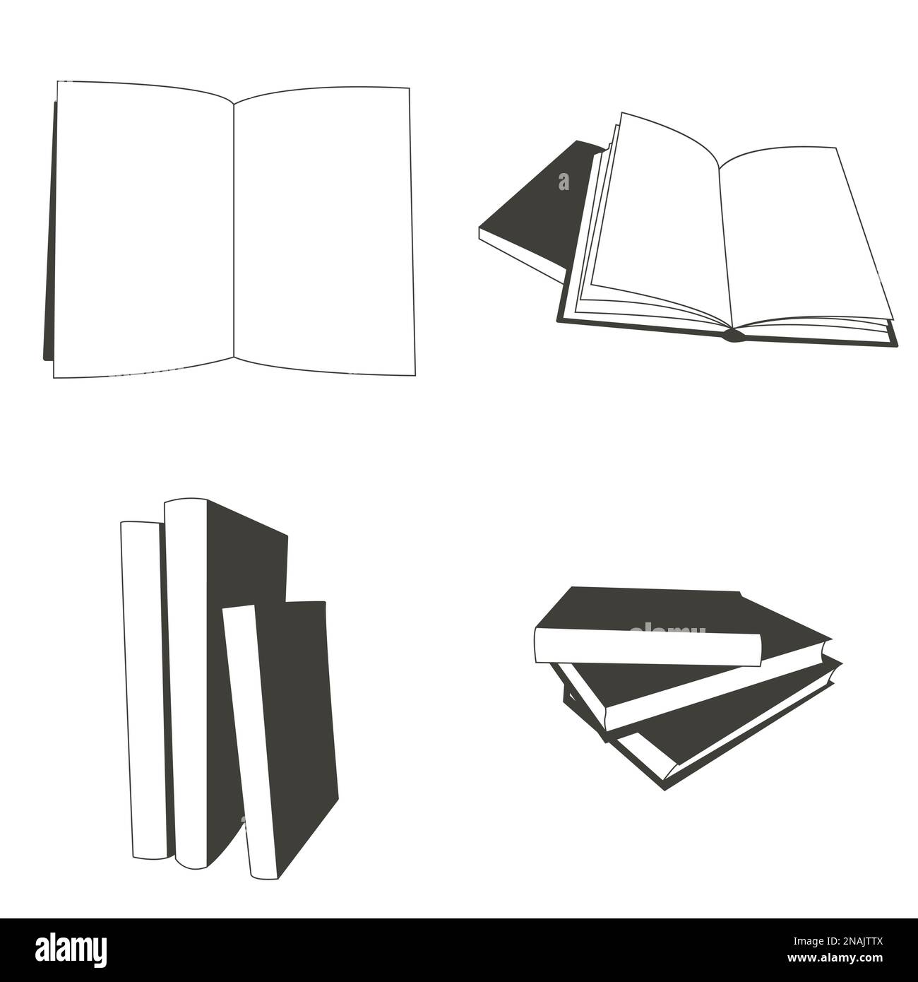 Set of objects on the theme of book Stock Vector Image & Art - Alamy