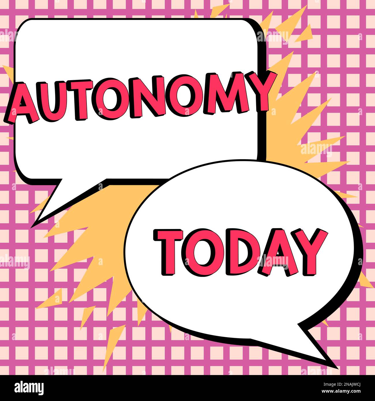 Text sign showing Autonomy. Conceptual photo vehicle that can guide ...