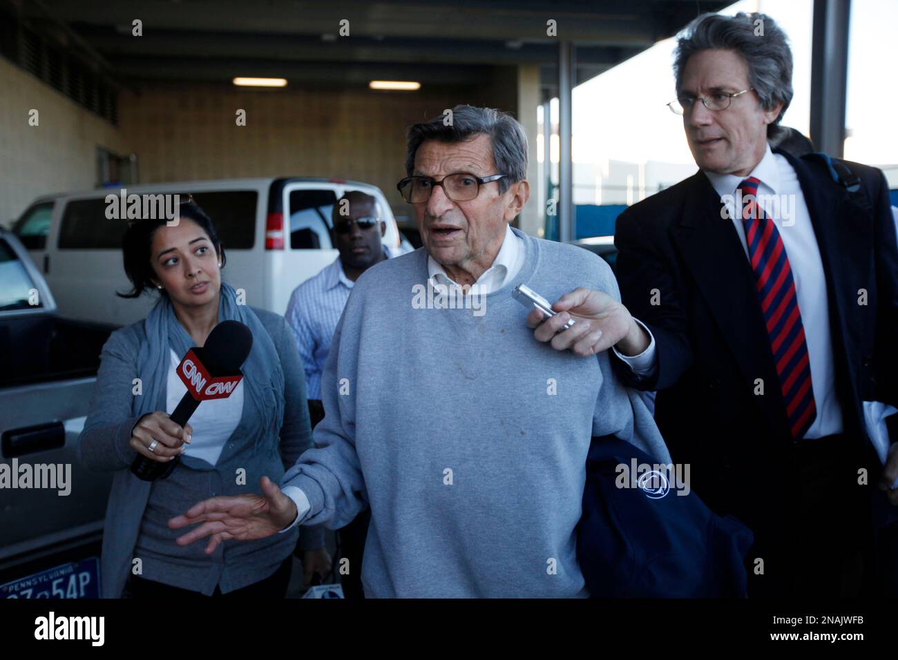 Penn State coach Joe Paterno leaves the Louis and Mildred Lasch ...