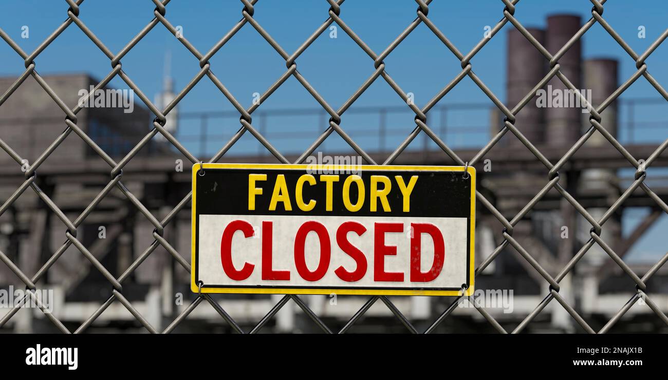 Factory closed sign board hi-res stock photography and images - Alamy