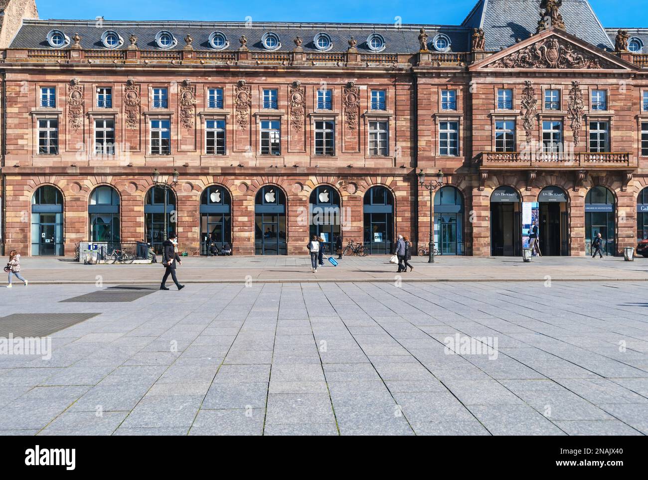 Strasbourg, France - Apr 11, 2022: Aubette building with Apple ...