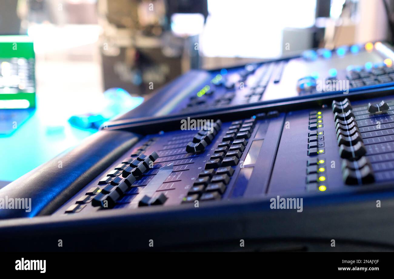 Equipment backstage in a TV studio Stock Photo - Alamy