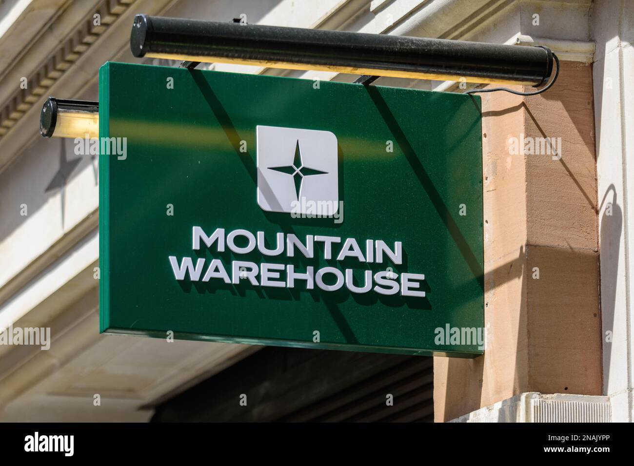 A sign outside a Mountain Warehouse store in central London advertises ...