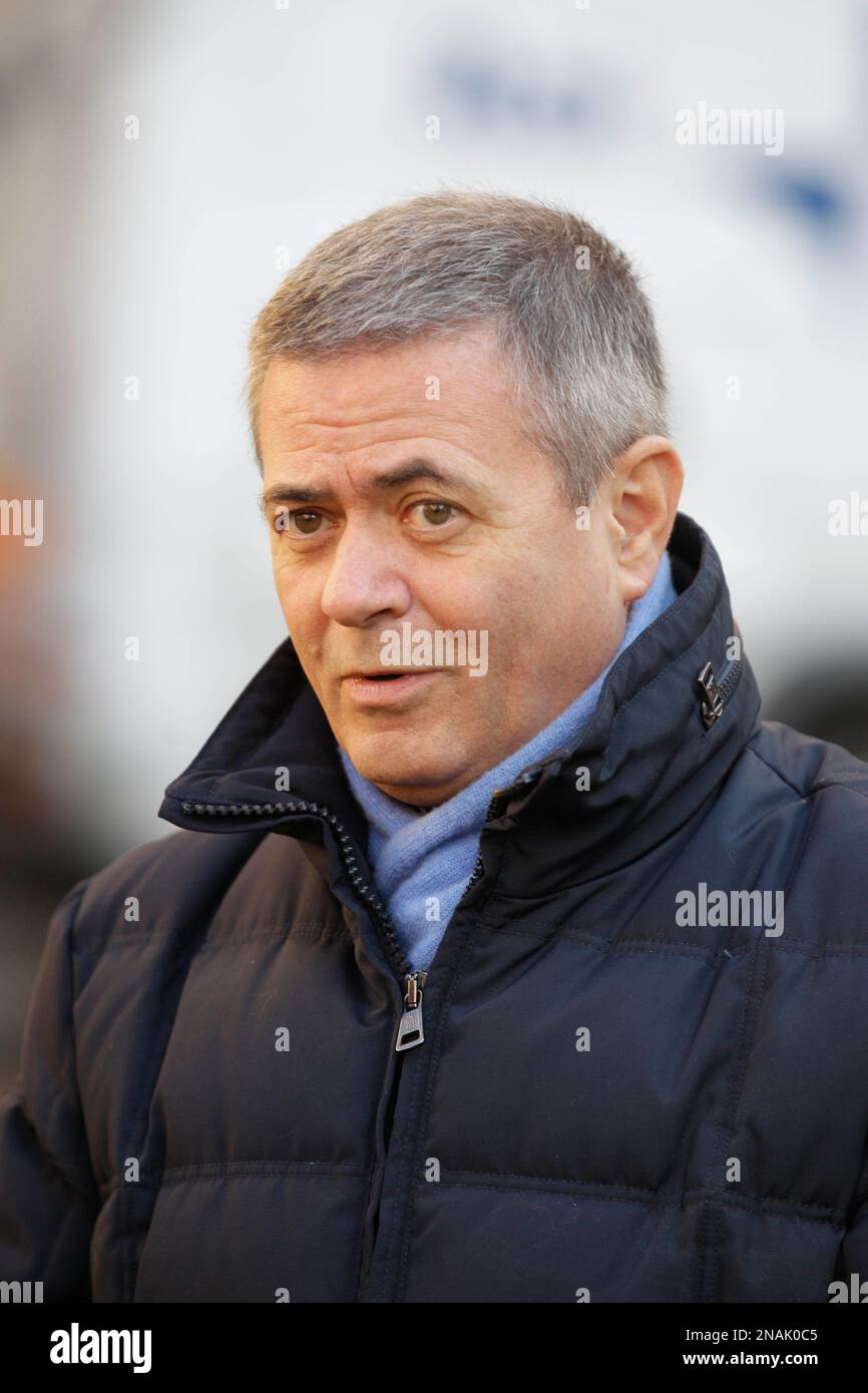Italian journalist Ezio Mauro attends the funerals of the Italian ...