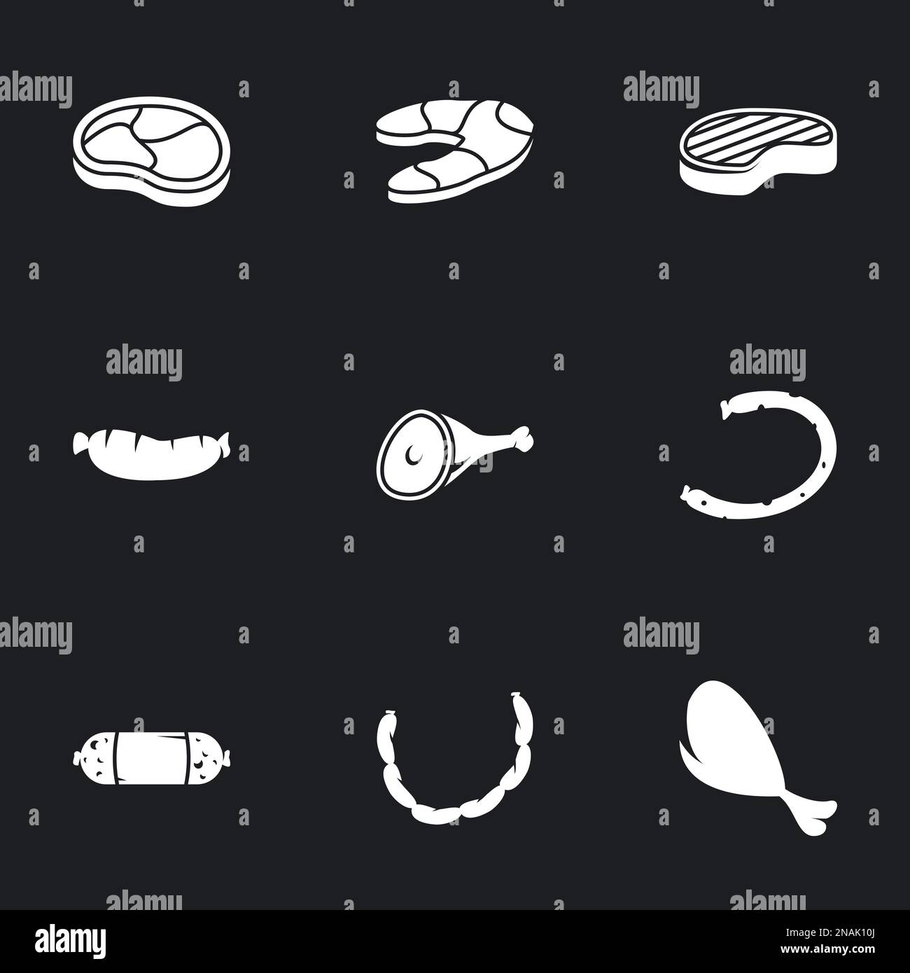 Meat leg icon black hi-res stock photography and images - Alamy