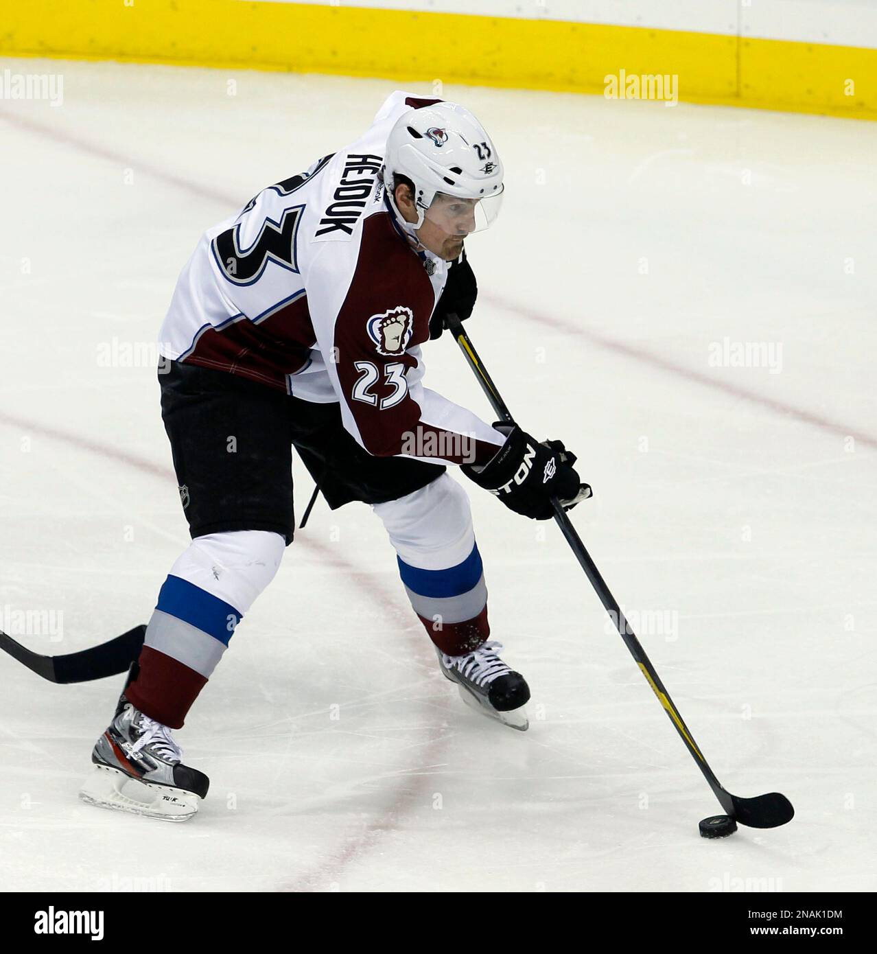 Colorado Avalanche right wing Milan Hejduk (23) of the Czech Republic ...