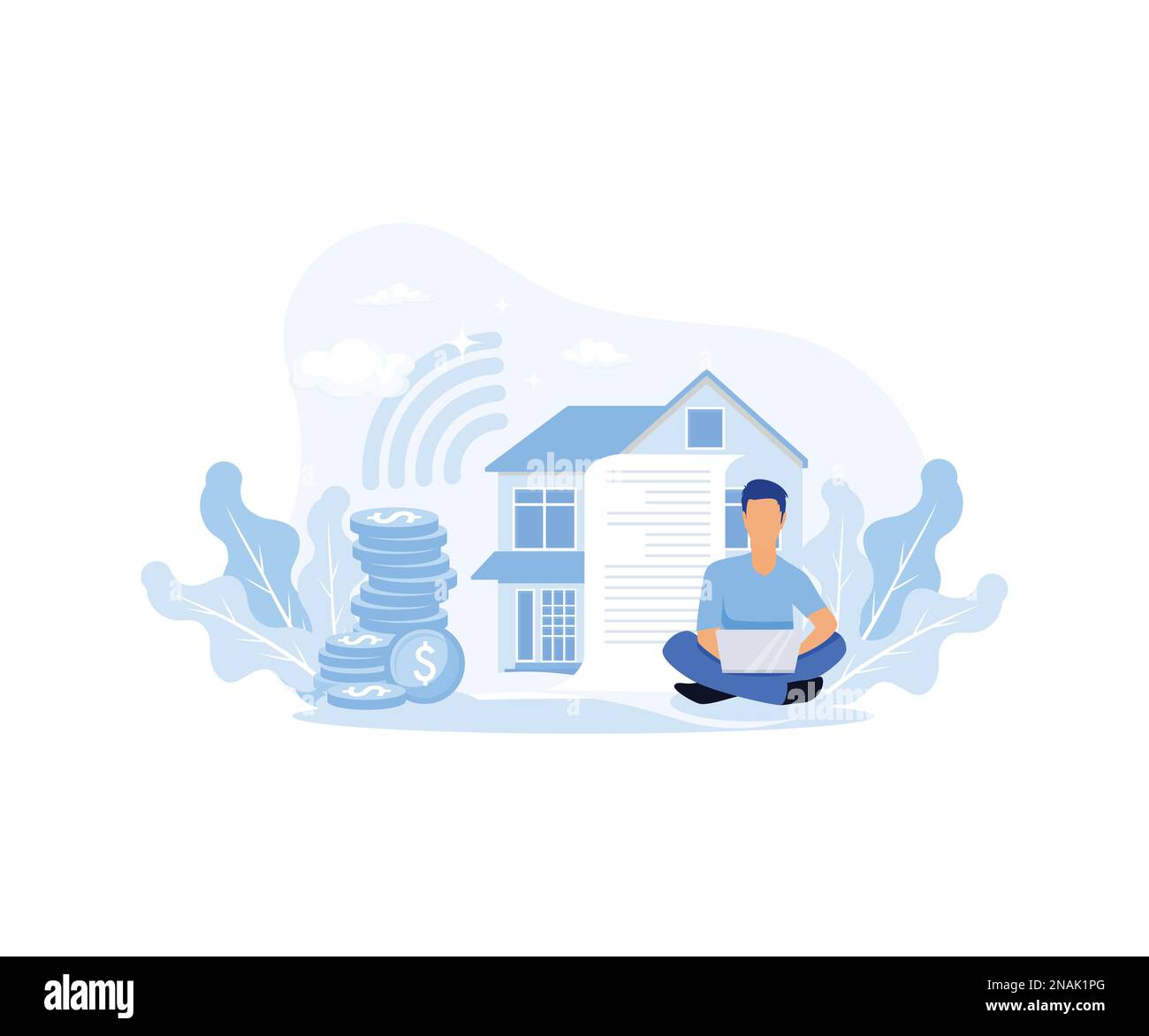 Paying energy bills Stock Vector Images - Alamy