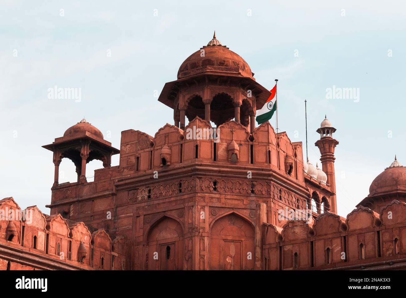 The ancient Red Fort (Lal Qila) Delhi - World Heritage Site Stock Photo ...
