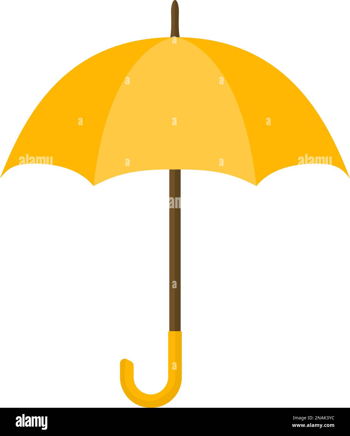 Yellow umbrella icon. Yellow umbrella isolated on white background ...