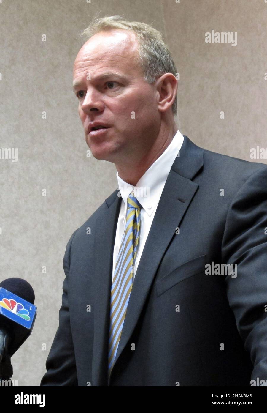 FILE - In this Sept. 27, 2011 file photo, Wyoming Gov. Matt Mead speaks ...