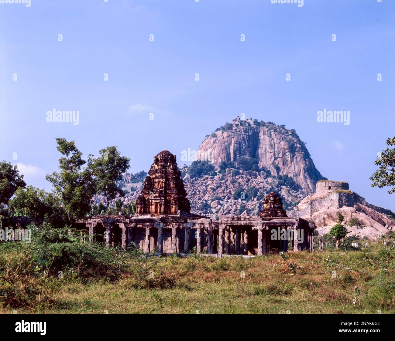 13th Century Rajagiri fort and Venkataramana temple in Gingee, Tamil Nadu, India Stock Photo - Alamy