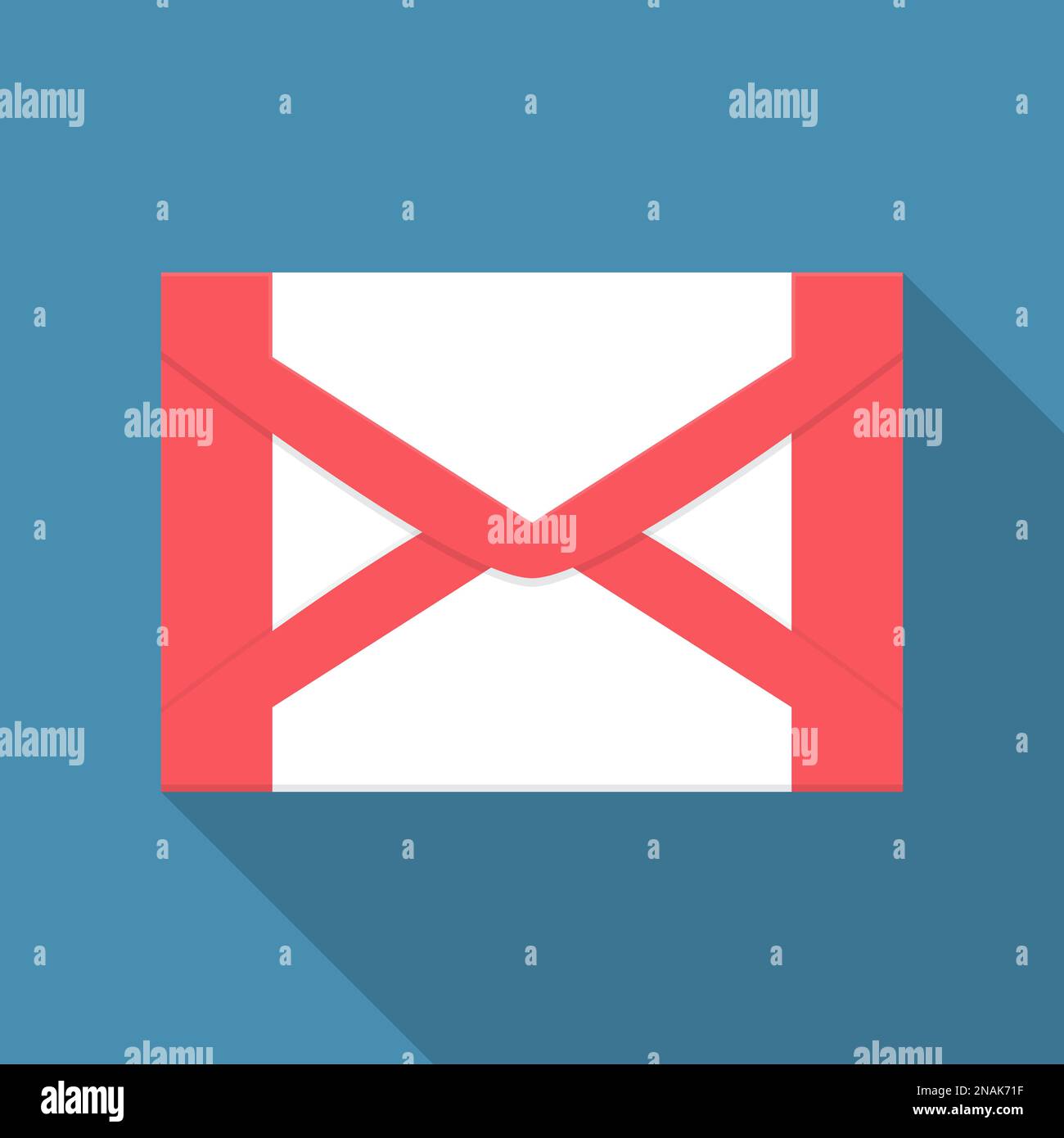 Mail icon in a flat design with long shadow. Vector illustration Stock ...