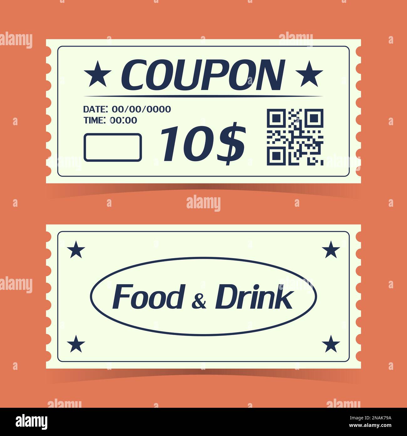 Coupon ticket card. Element template for design. Vector illustration ...