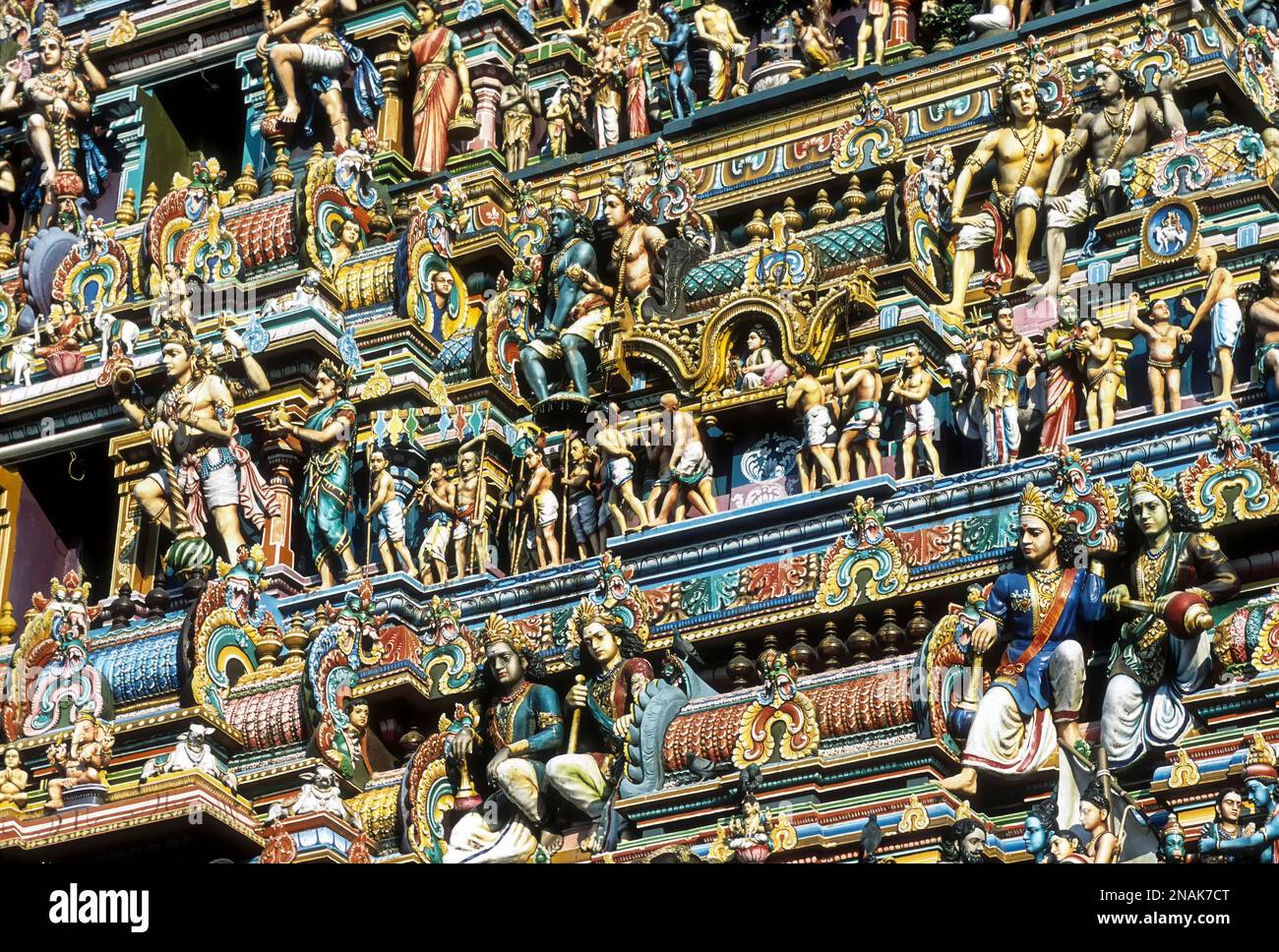 Stucco figures on Kapaleeswarar temple, Mylapore, Chennai, Madras ...