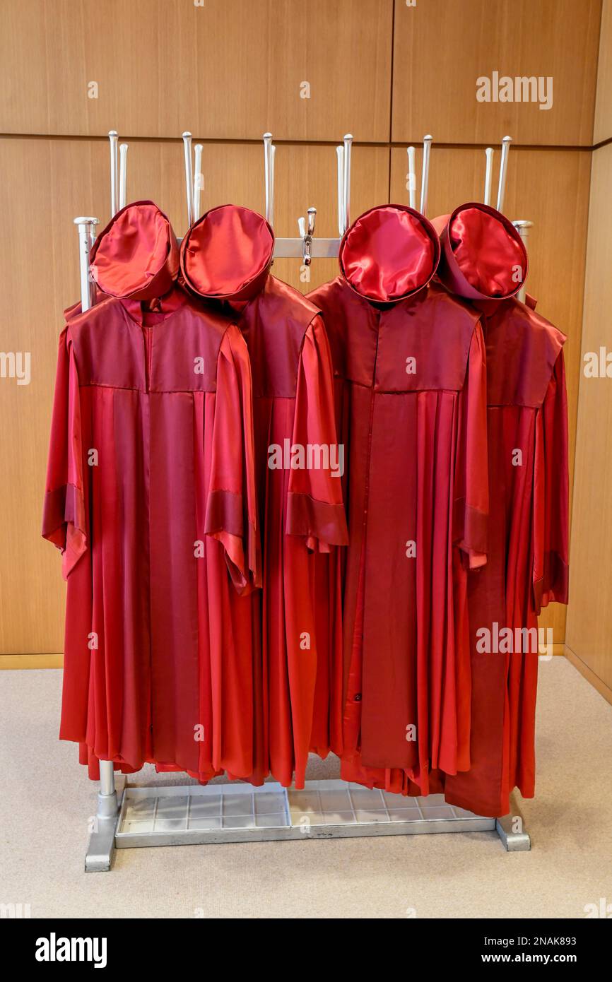 Red robes in the back room of the Federal Constitutional Court's ...