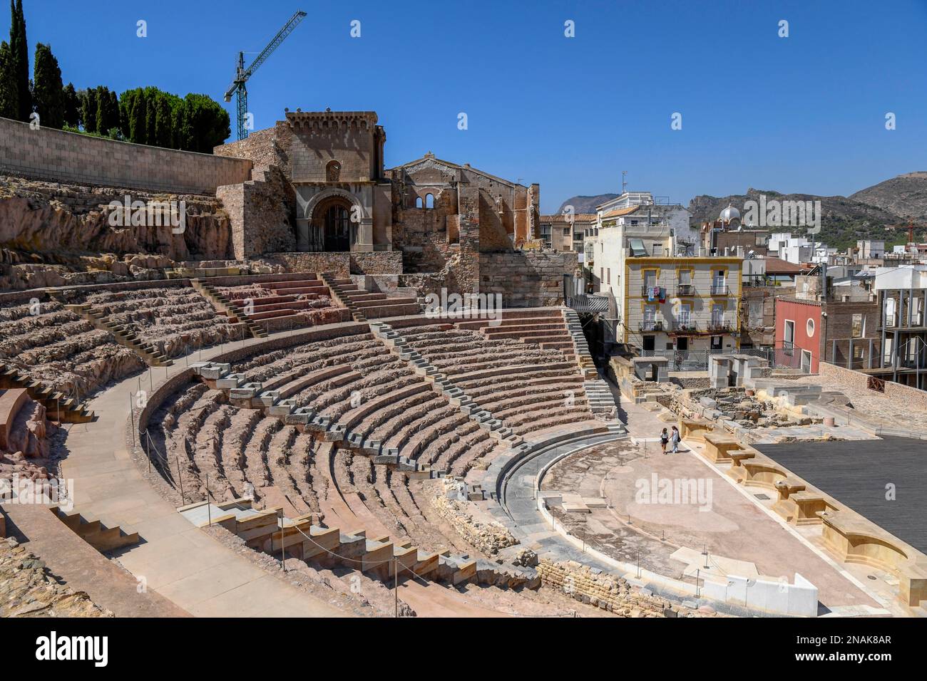 Teatro Romano, Roman amphitheater, in the old town of Cartagena, Region ...