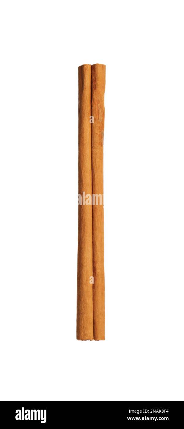 Aromatic dry cinnamon stick isolated on white Stock Photo - Alamy