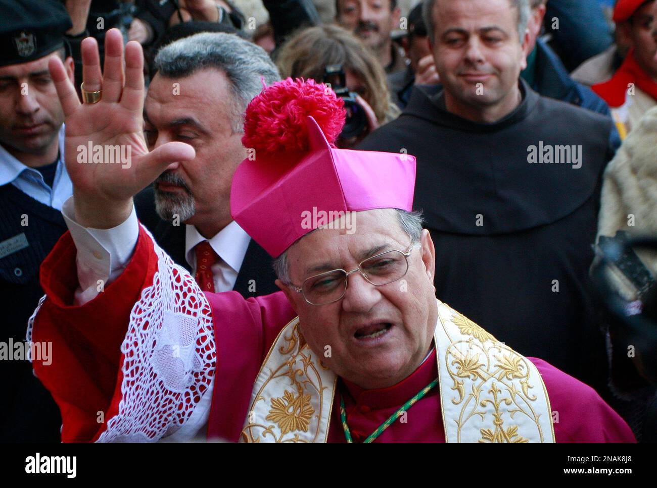 Latin Patriarch of Jerusalem Fouad Twal attends Christmas celebrations ...