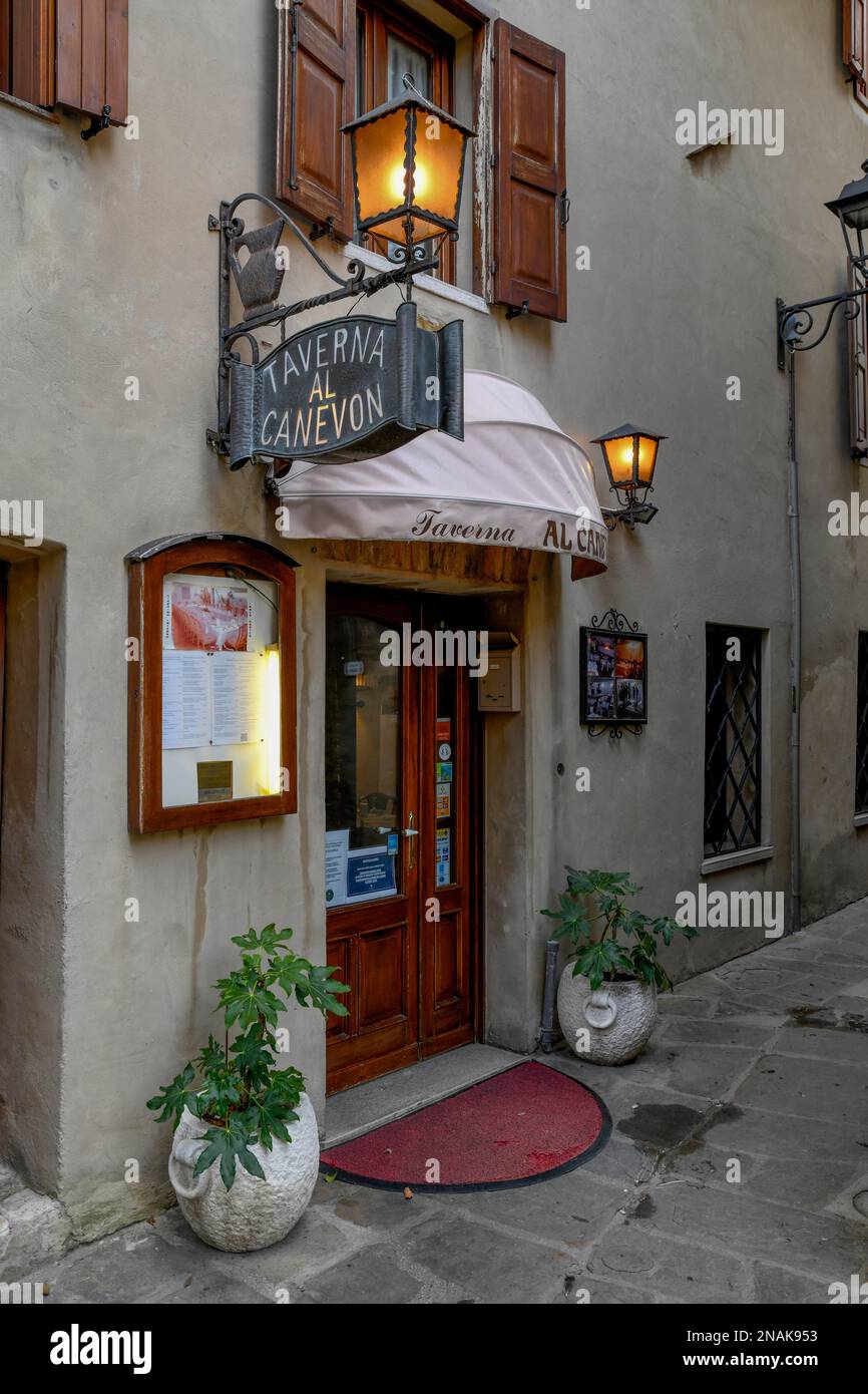 Tavern, Taverna al Canevon in the old town of Grado, Grado Island ...