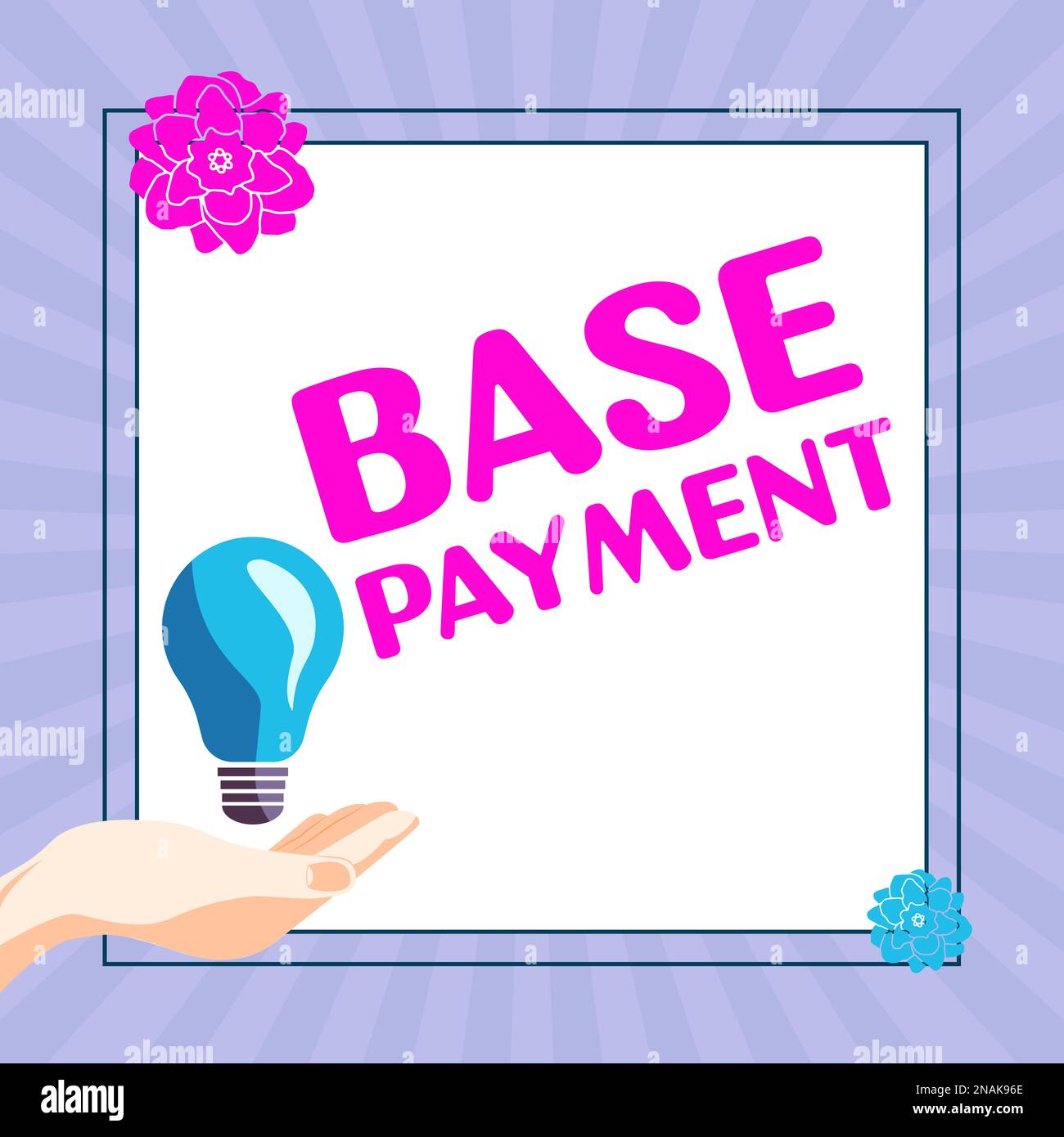Hand writing sign Base Payment. Internet Concept amount of pay for a ...