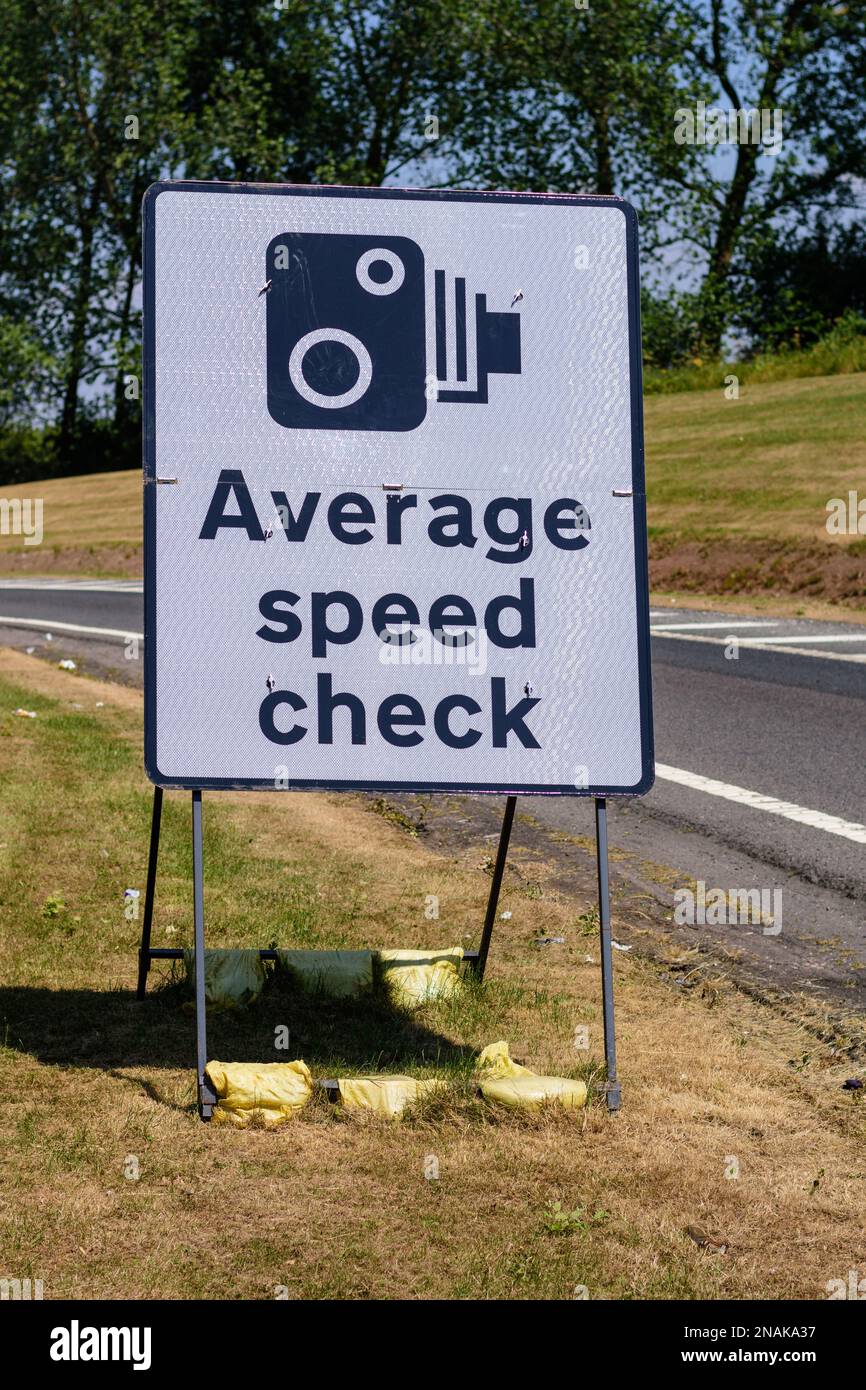A road sign tells drivers they are entering a section of motorway which ...