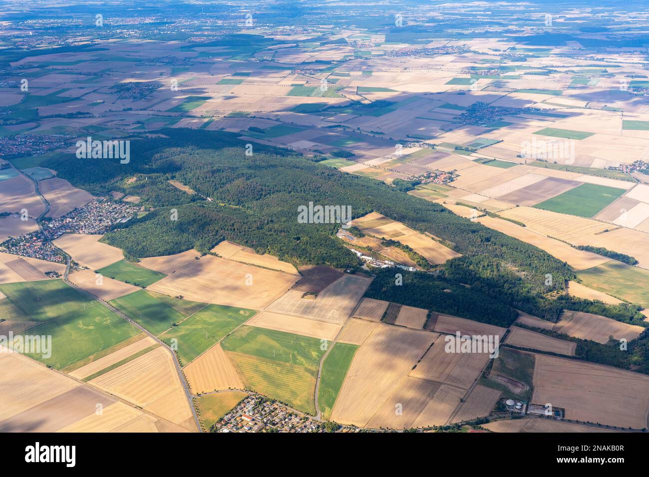 Aerial view of the Asse, mountain range, mine, repository, nuclear ...