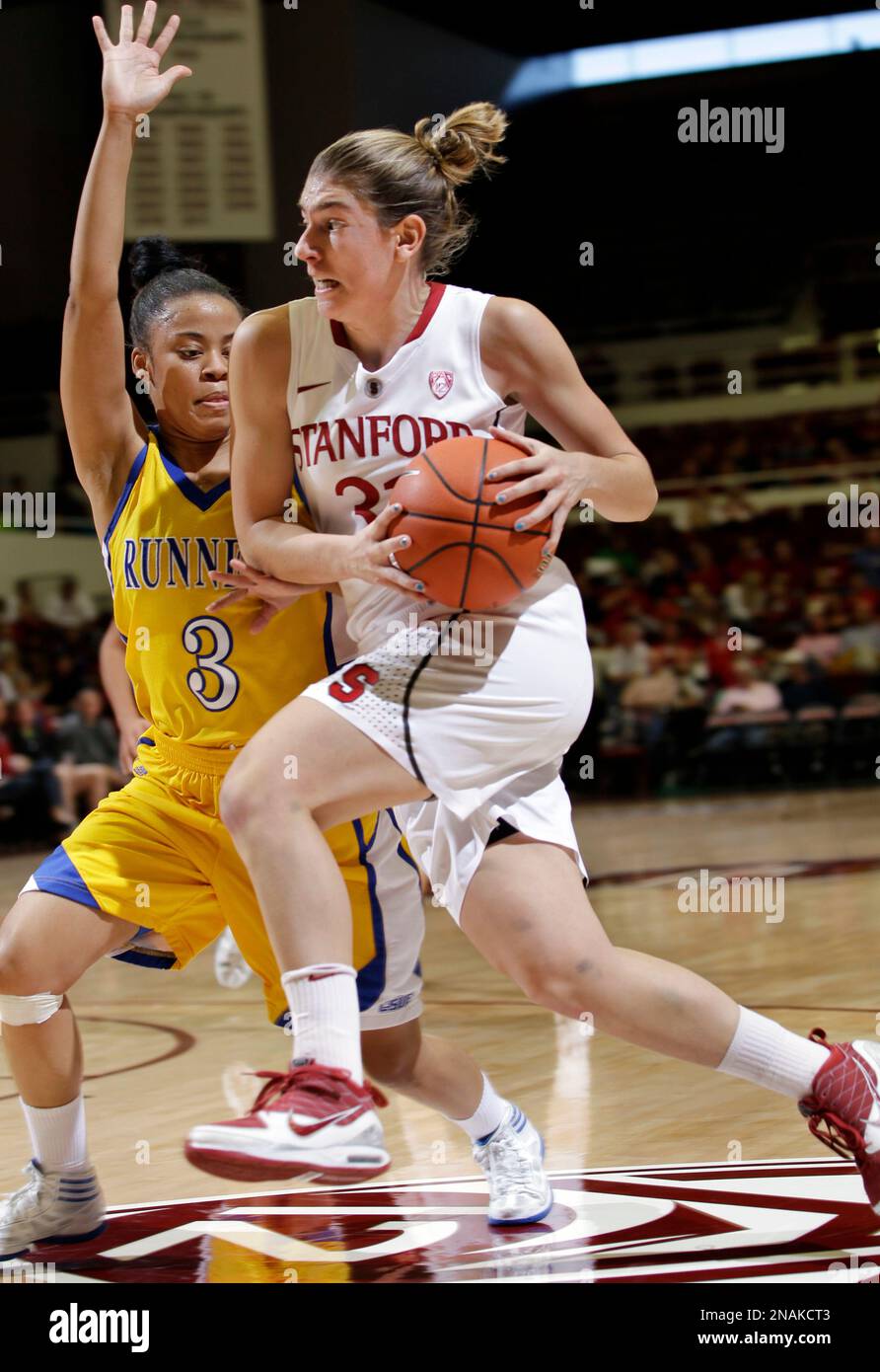 Stanford guard Toni Kokenis (31) drives against Bakersfield guard Amber ...