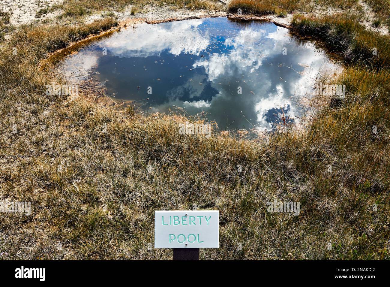 Liberty pool In the Yellowstone National Park. Wyoming. USA Stock Photo ...