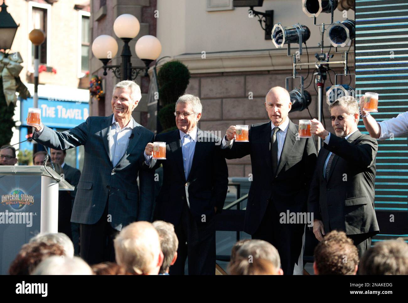 Tom Williams, Chairman and CEO Universal Parks & Resorts, from left ...