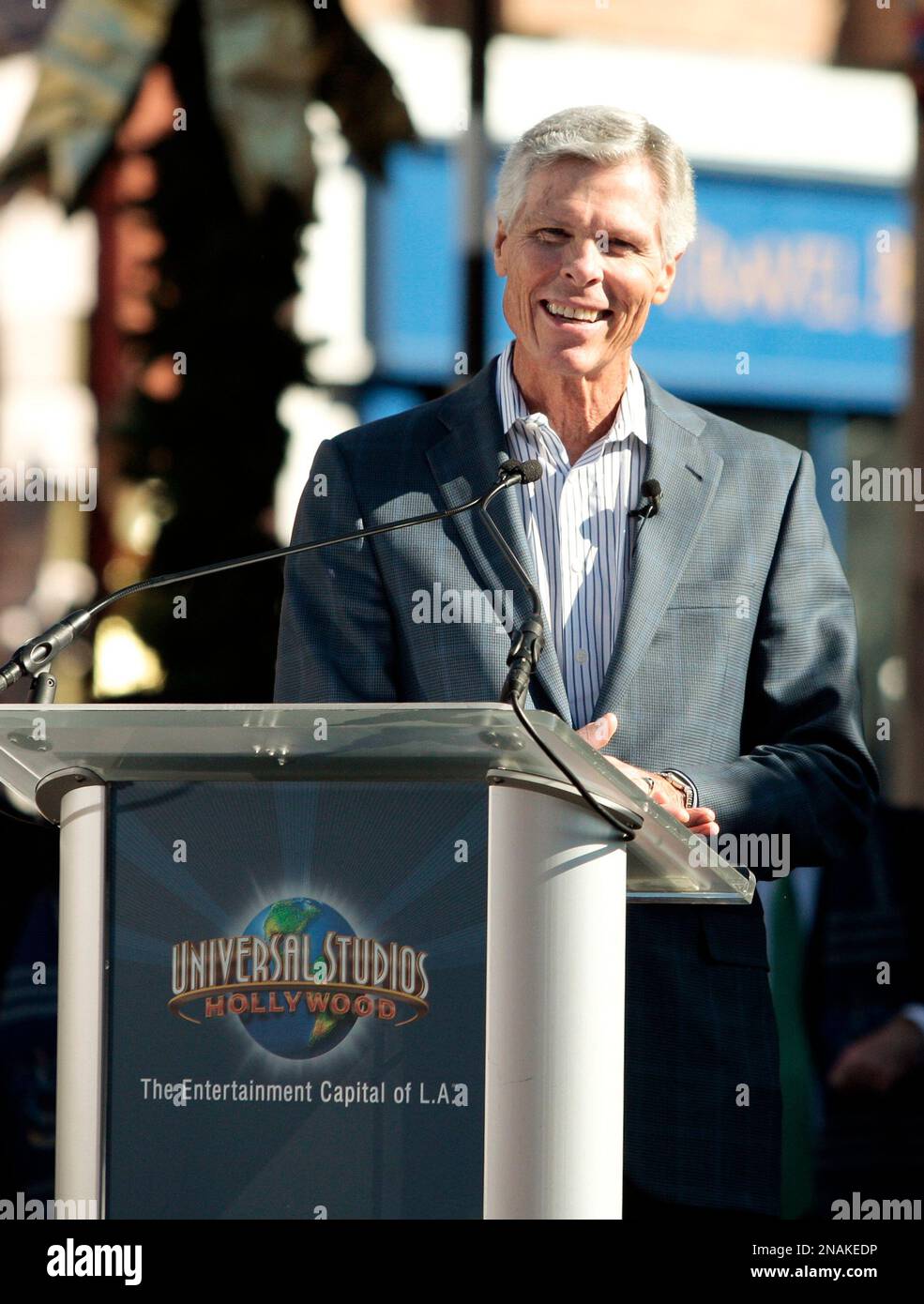 Tom Williams, Chairman and CEO Universal Parks & Resorts, speaks to ...