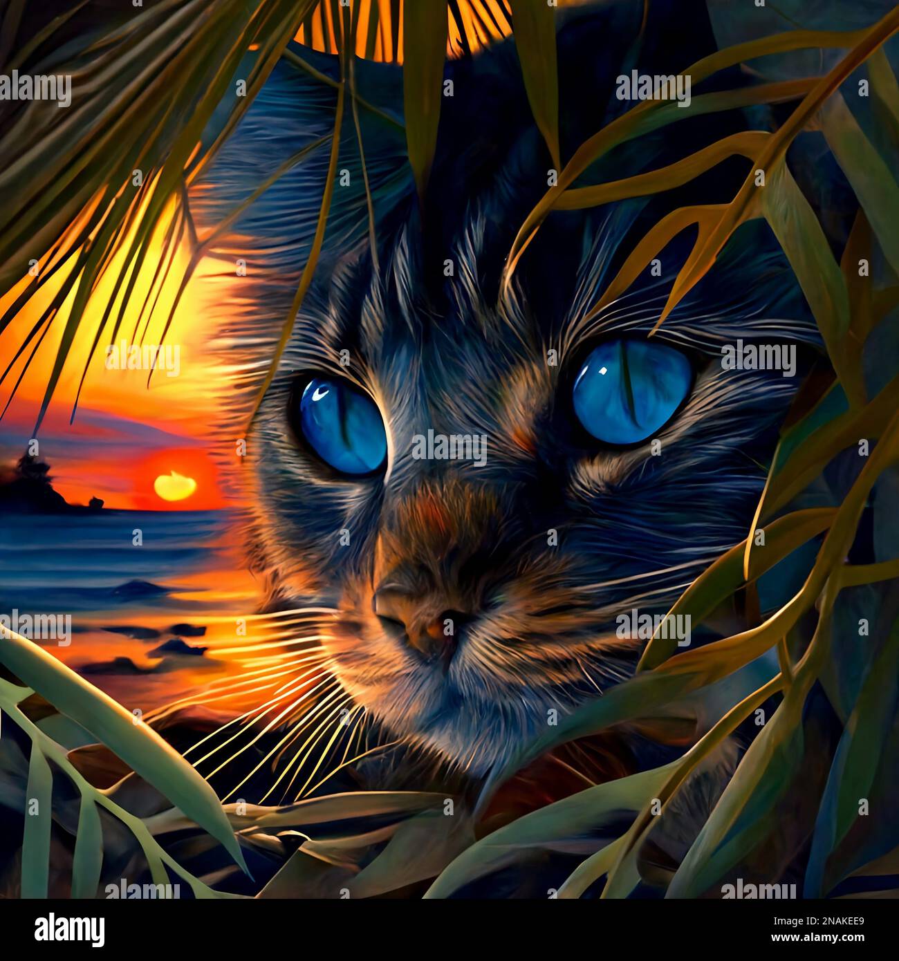 The island cat Stock Photo - Alamy