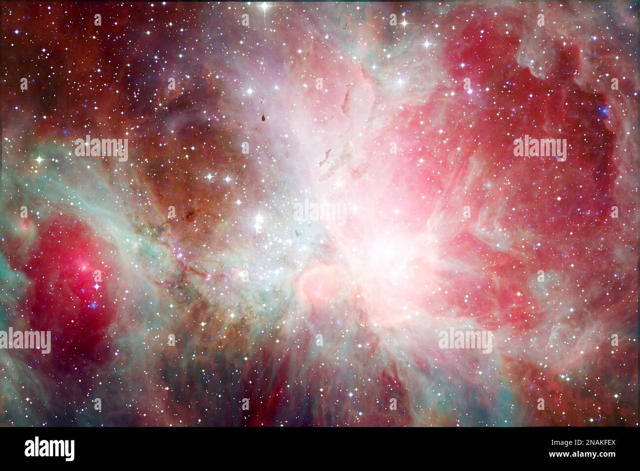 Nebula, cluster of stars in deep space. Science fiction art. Elements ...