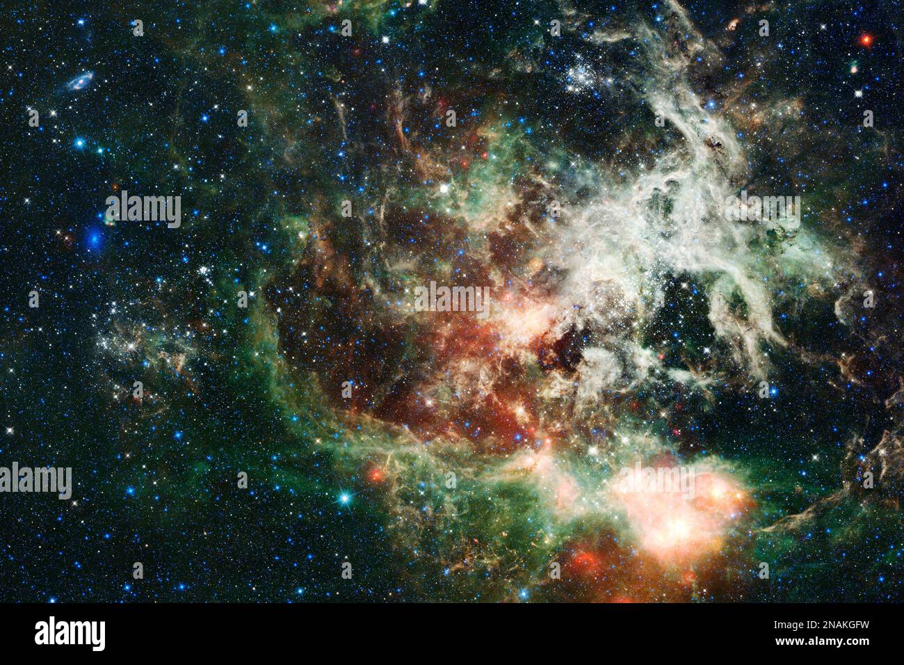 Outer space art. Starfield. Awesome nebulae. Elements of this image ...