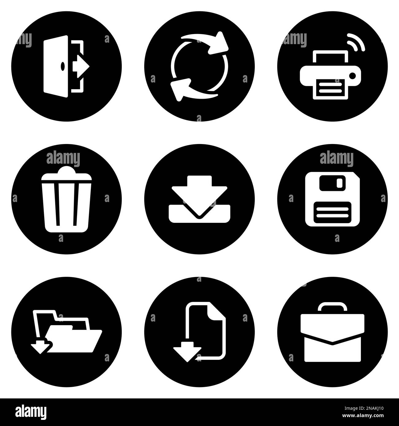 Set of simple icons on a theme Save, vector, design, collection, flat ...