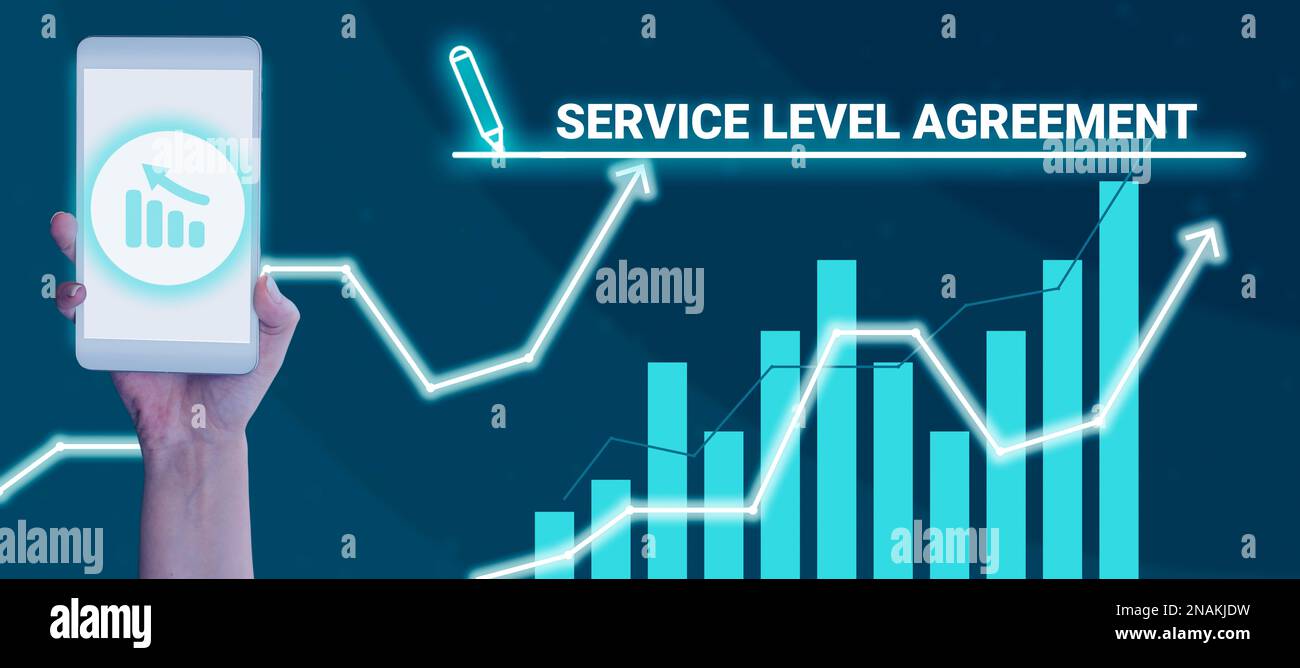 Text sign showing Service Level Agreement. Business showcase changing ...