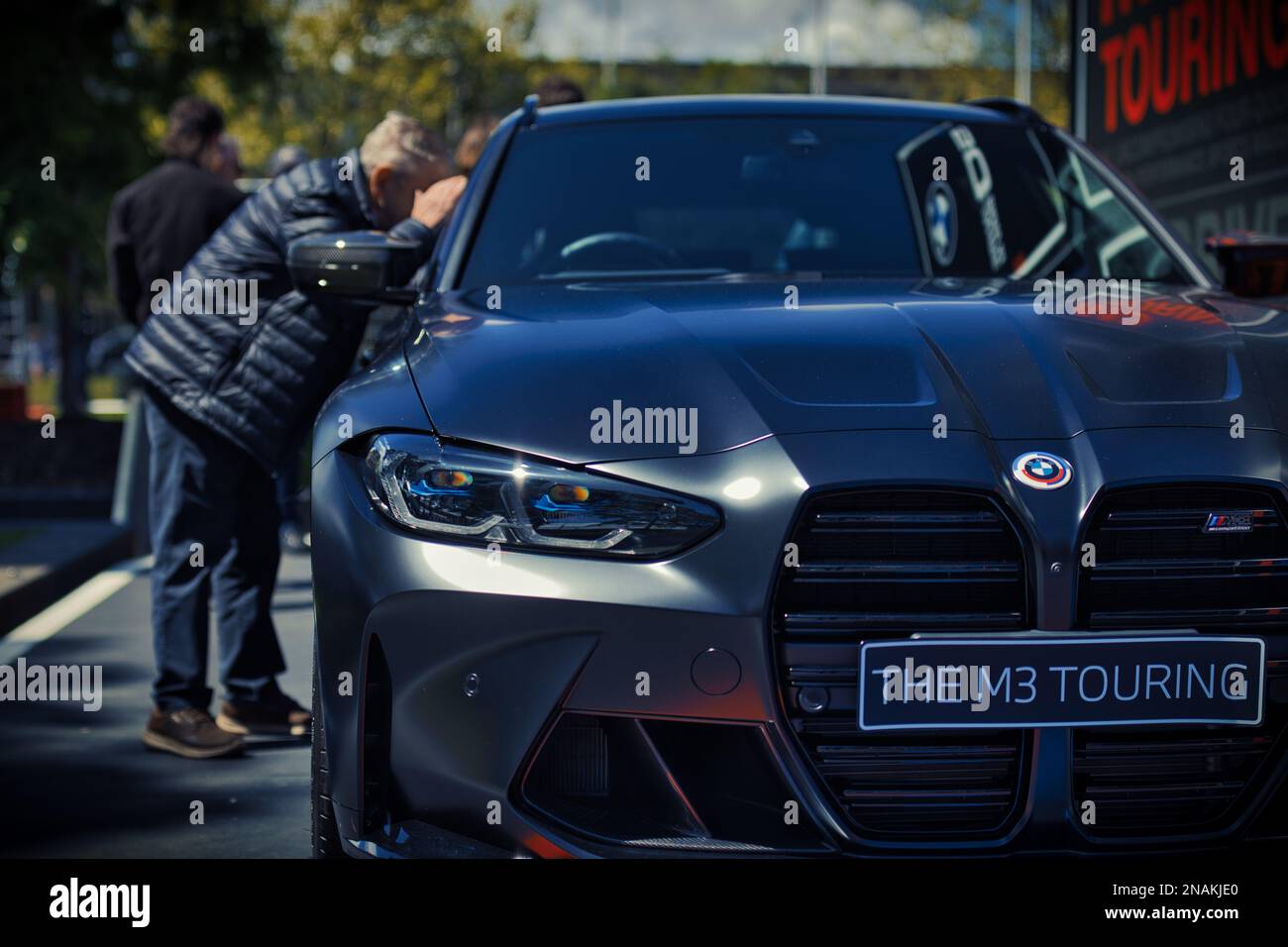 A front view of new BMW M3 Touring Wagon car in black, Melbourne ...