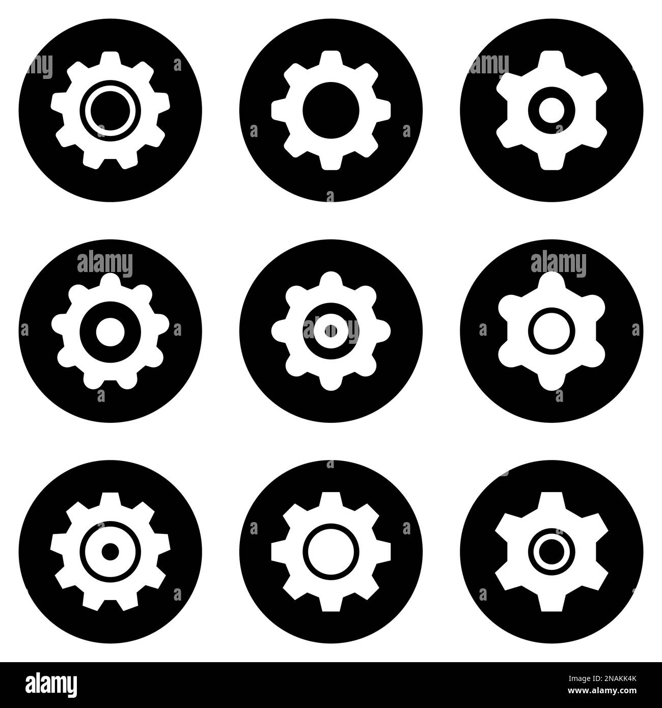 Set Of Simple Icons On A Theme Settings Vector Design Collection Flat Sign Symbolelement