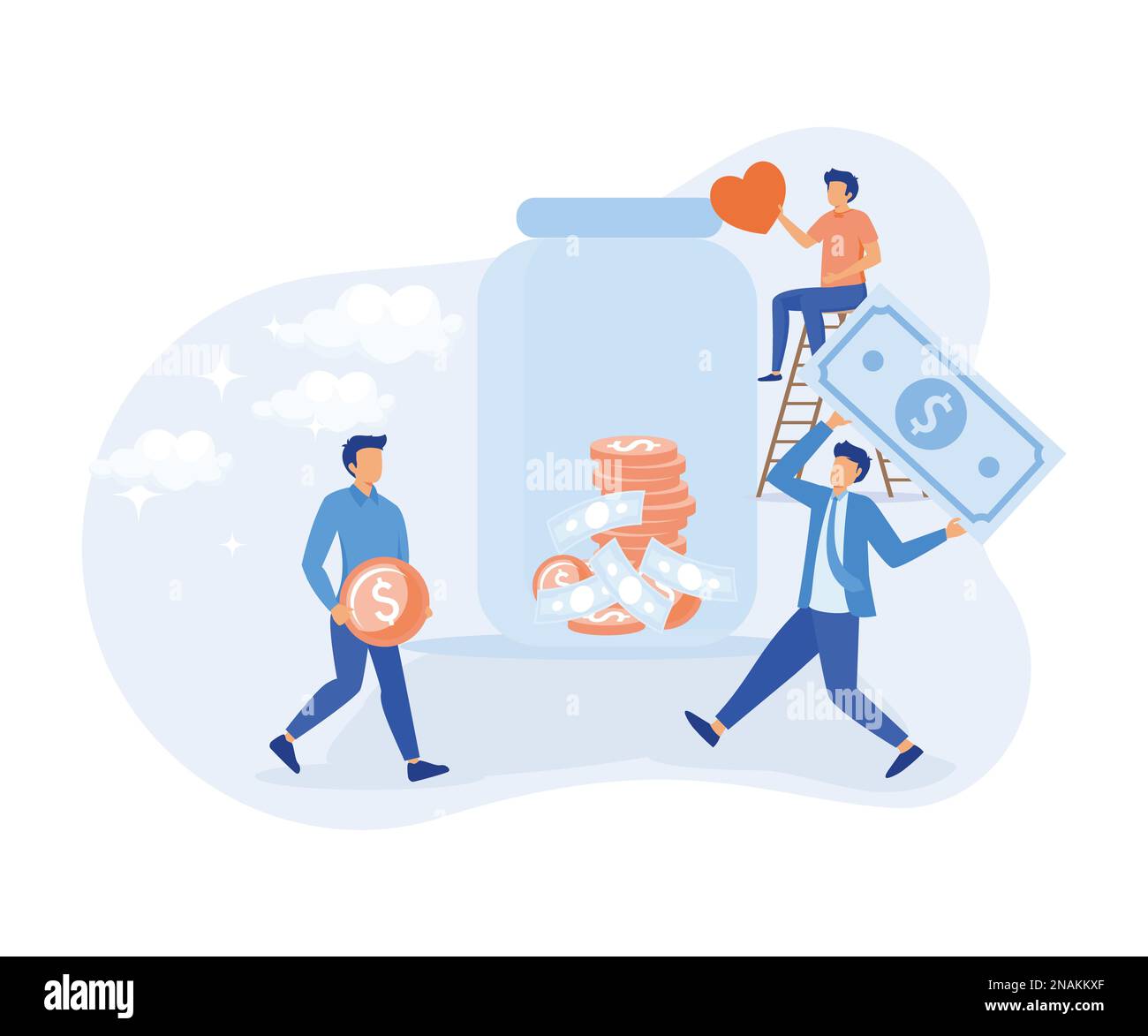 Gift coins Stock Vector Images - Alamy