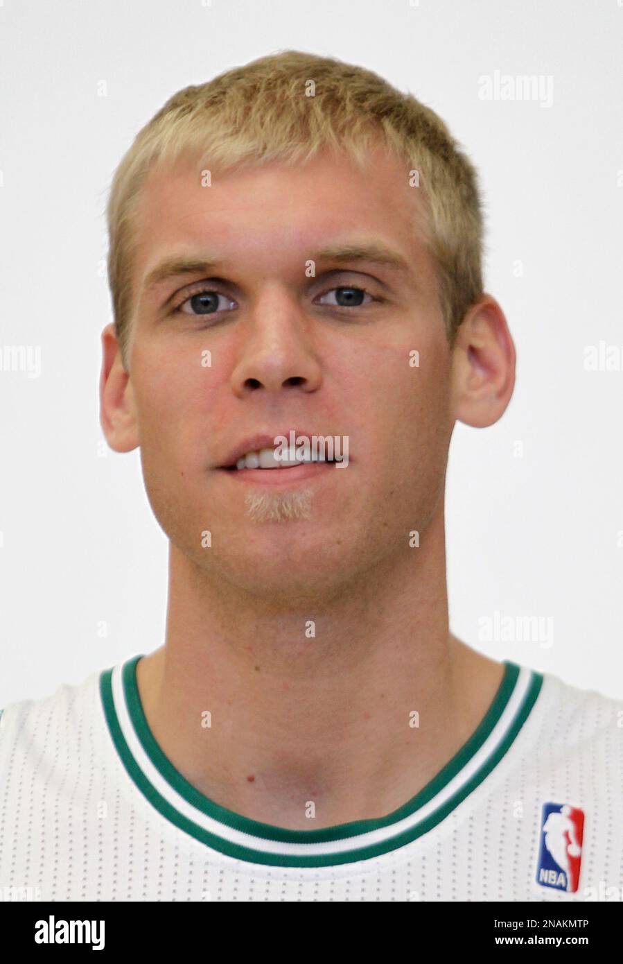 Headshot of Boston Celtics NBA basketball player Greg Stiemsmaduring ...