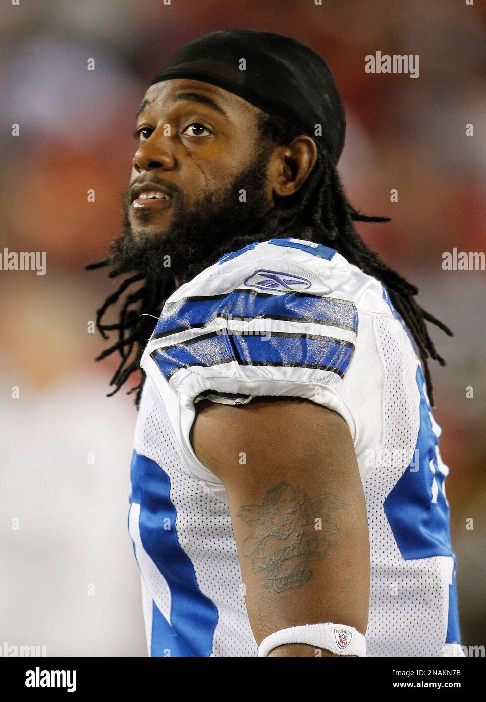 Dallas Cowboys defensive back Danny McCray (40) watches the action from ...