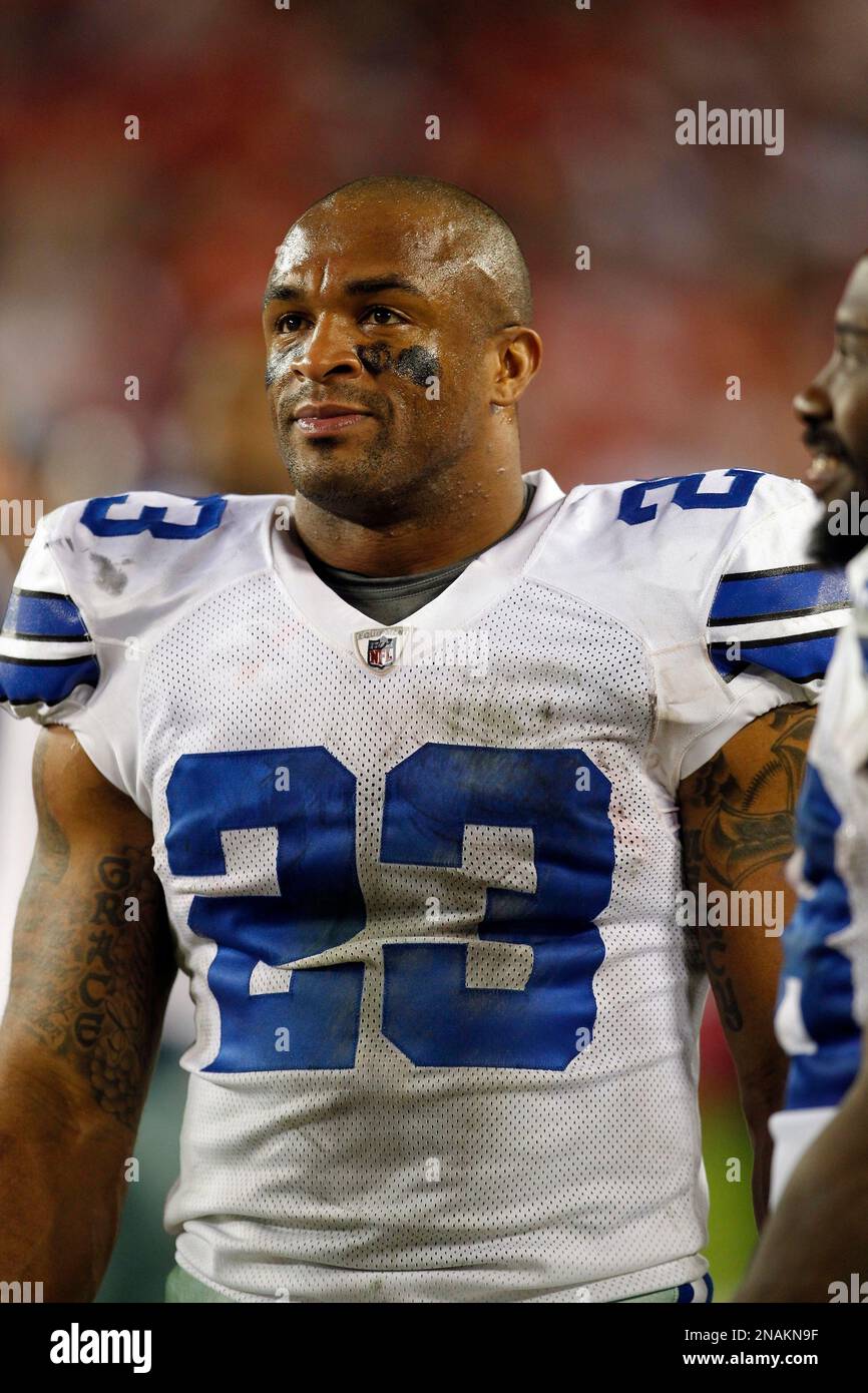 Dallas Cowboys running back Sammy Morris (23) watches the action from ...