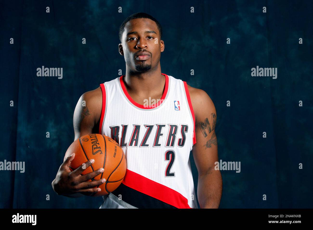 Portland Trail Blazers' Wesley Matthews poses for his Trail Blazers ...