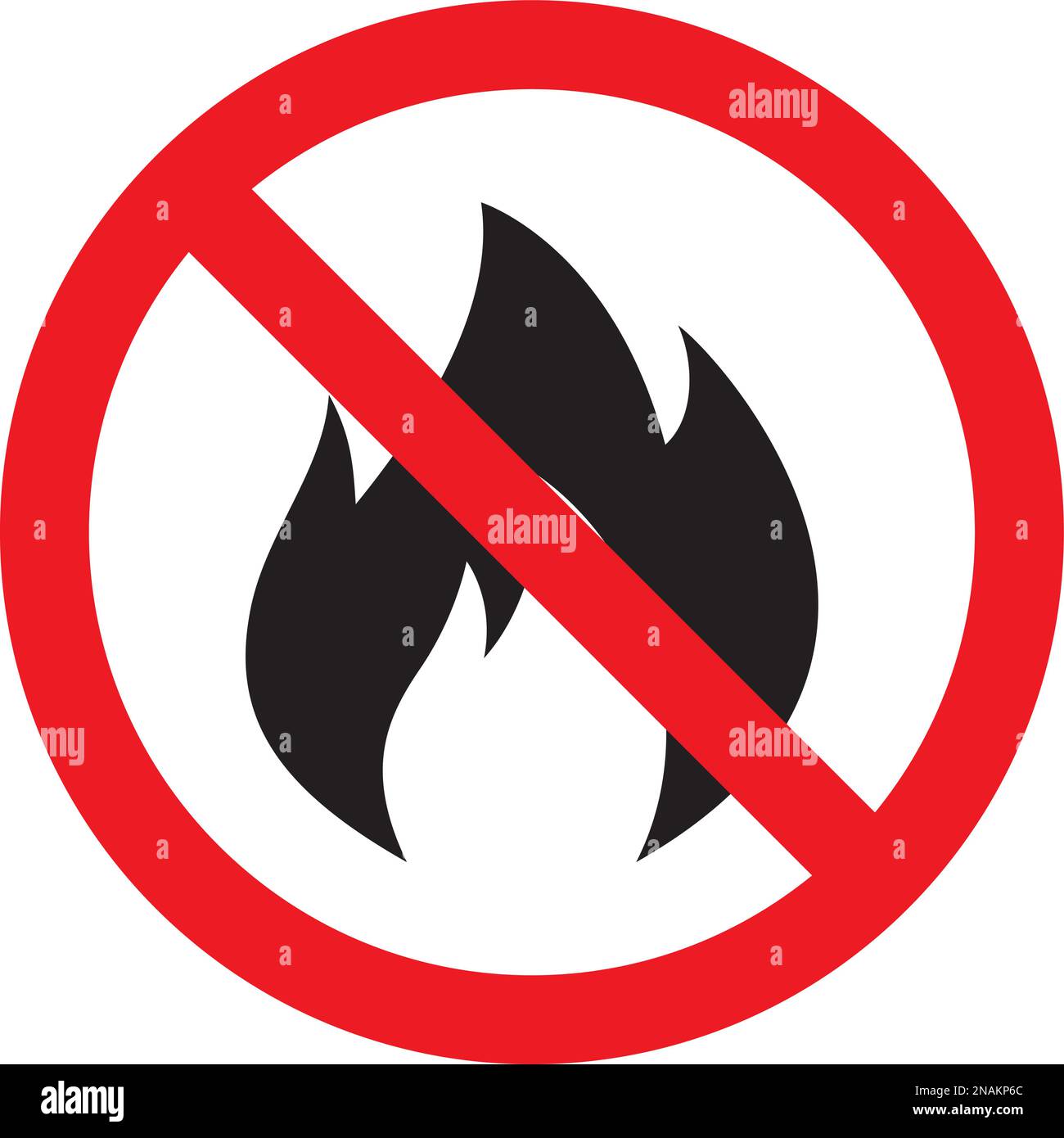 No fire sign icon. Hazard symbol. Vector illustration Stock Vector ...