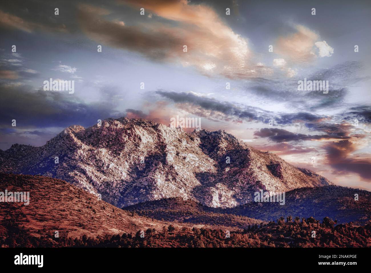 Granite Mountain rises to 7,628 feet in the Granite Mountain Wilderness northwest of Prescott ...