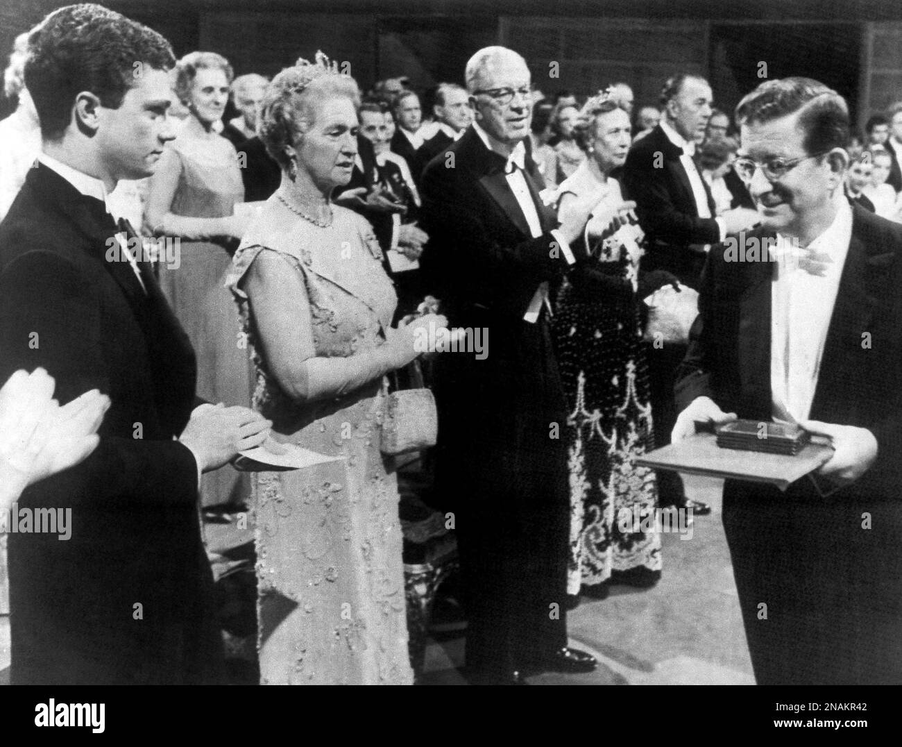 Professor Robert Burns Woodward, right, of Harvard University ...